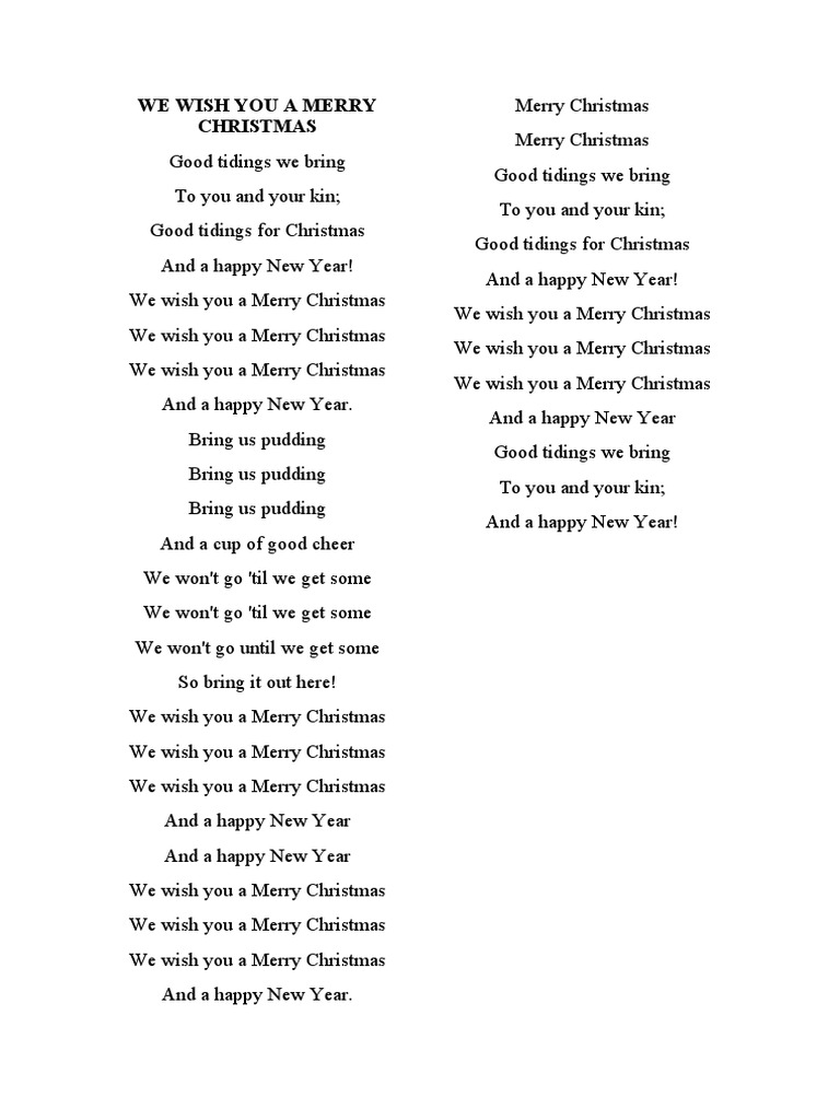 We Wish You A Merry Christmas | PDF | Canciones folk | Canciones