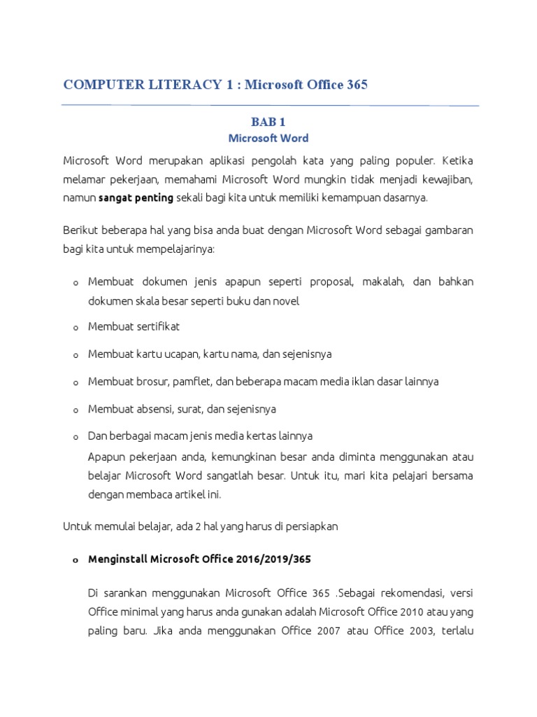 Modul 12 - Microsoft Office 365 Word Download 1602065702 | PDF