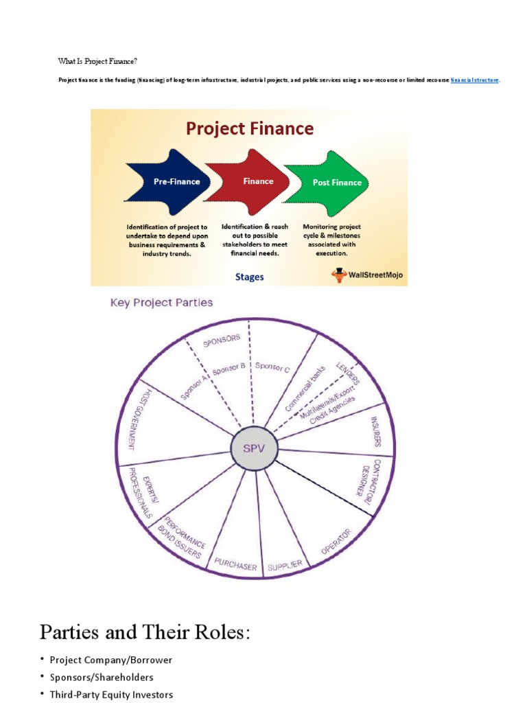 Parties & Their Role in Project Finance | PDF | Project Finance ...
