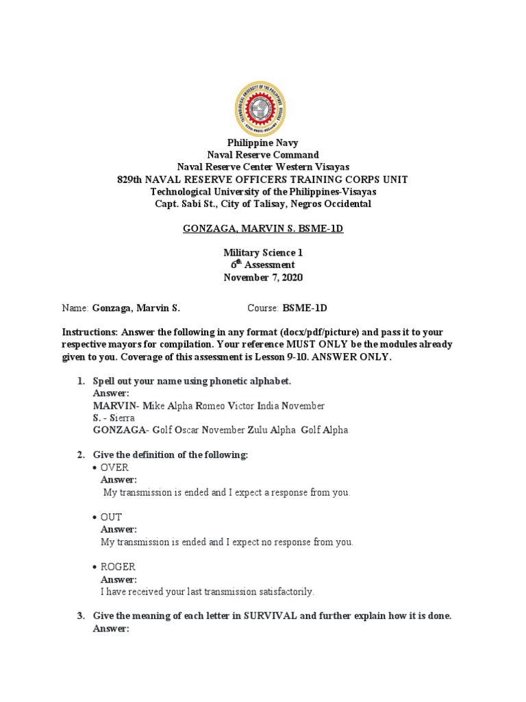 Name: Gonzaga, Marvin S. Course: BSME-1D: Over | PDF | Map | Topography