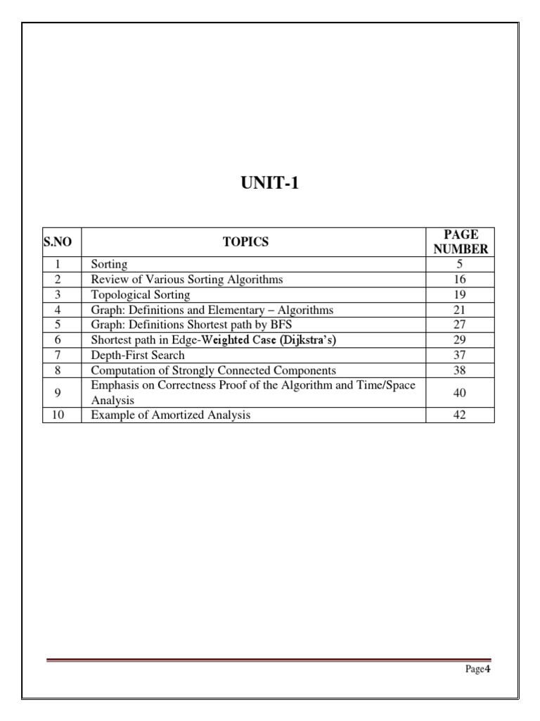 UNIT - 1 Advanced Algorithm PDF | Download Free PDF | Vertex (Graph Theory)