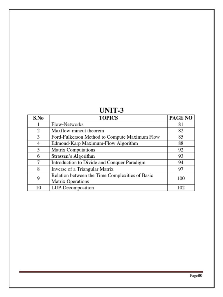 UNIT - 3 Advanced Algorithm PDF | Download Free PDF | Matrix ...