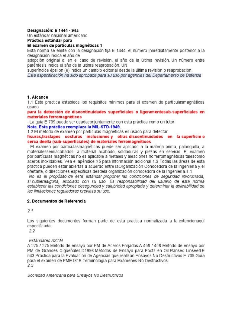 Astm E144 Espa | PDF | Campo magnético | Corriente eléctrica