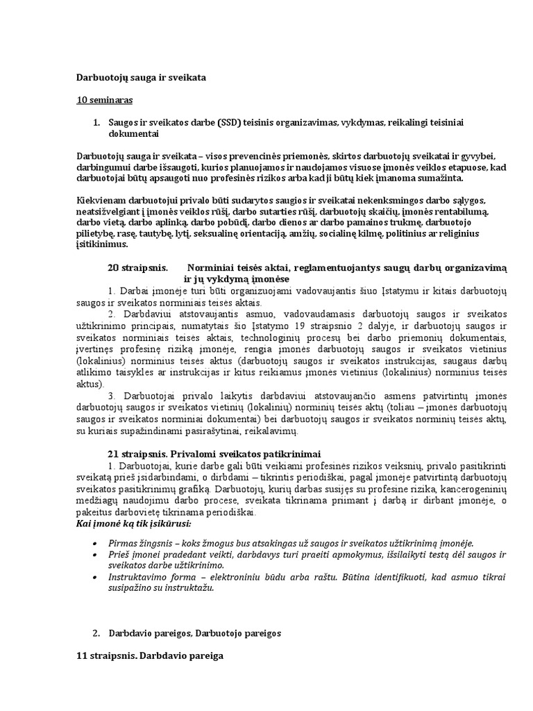 DT - Darbo Sauga | PDF