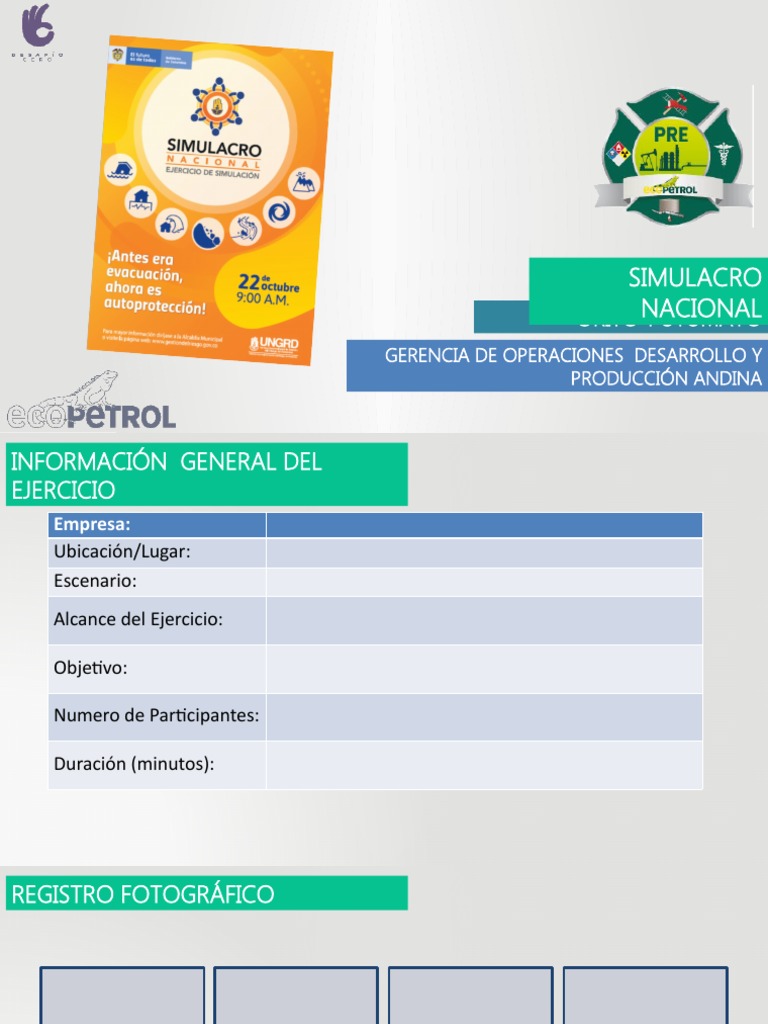 PLANTILLA SIMULACRO NACIONAL GPA-PPU-Oct | PDF | Tecnología