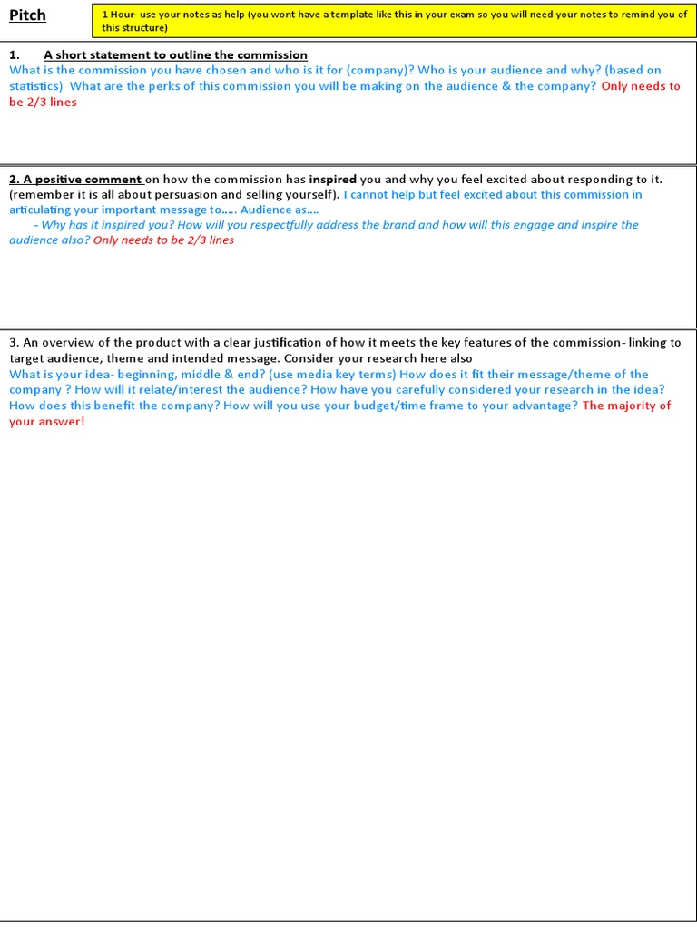 l5 - Pitch Work Sheet | PDF | Business