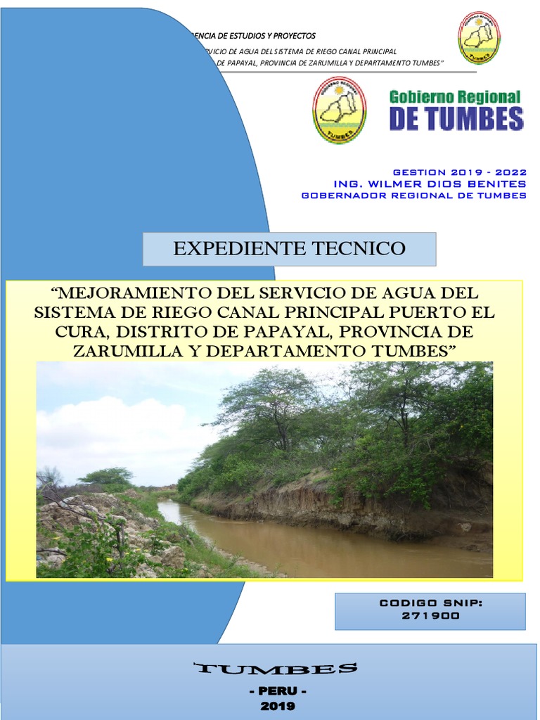 1.0 Caratula - Memoria Descriptiva - Especificaciones Tecnicas PDF | PDF | Riego | Hormigón