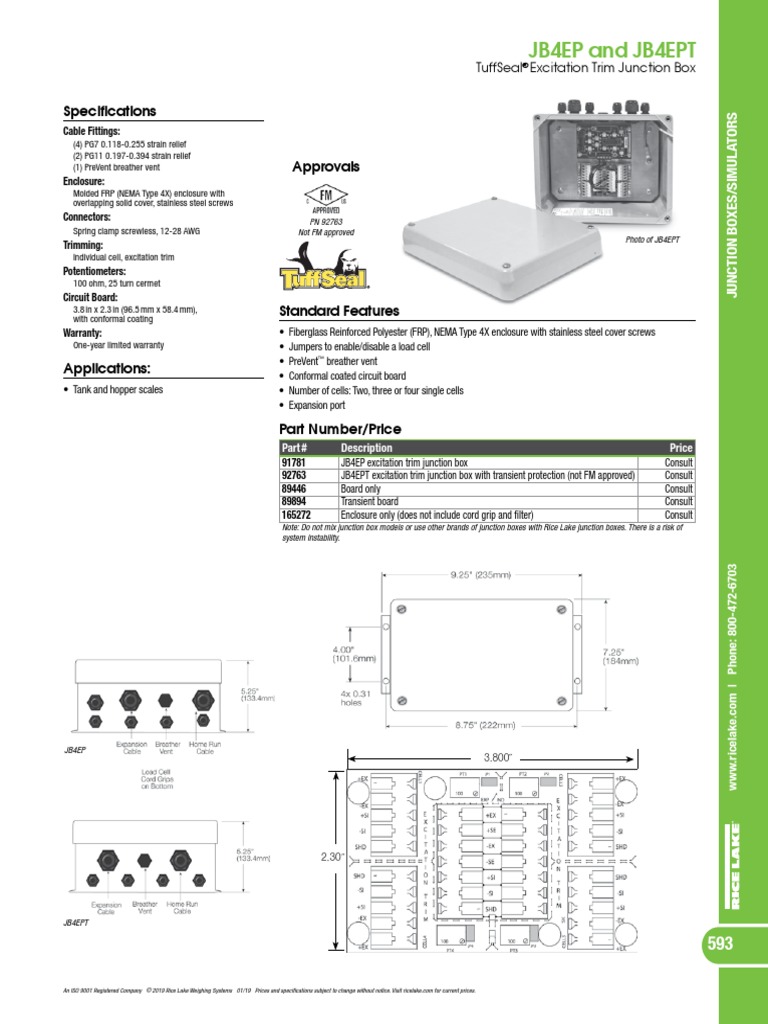 2019 Jb4ep Jb4ept Junction Boxes | PDF | Electrical Components ...