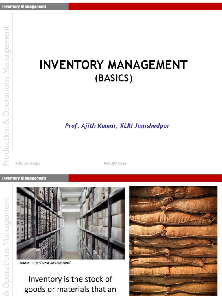 Inventory Management 1 Basics | PDF | Operations Management | Inventory