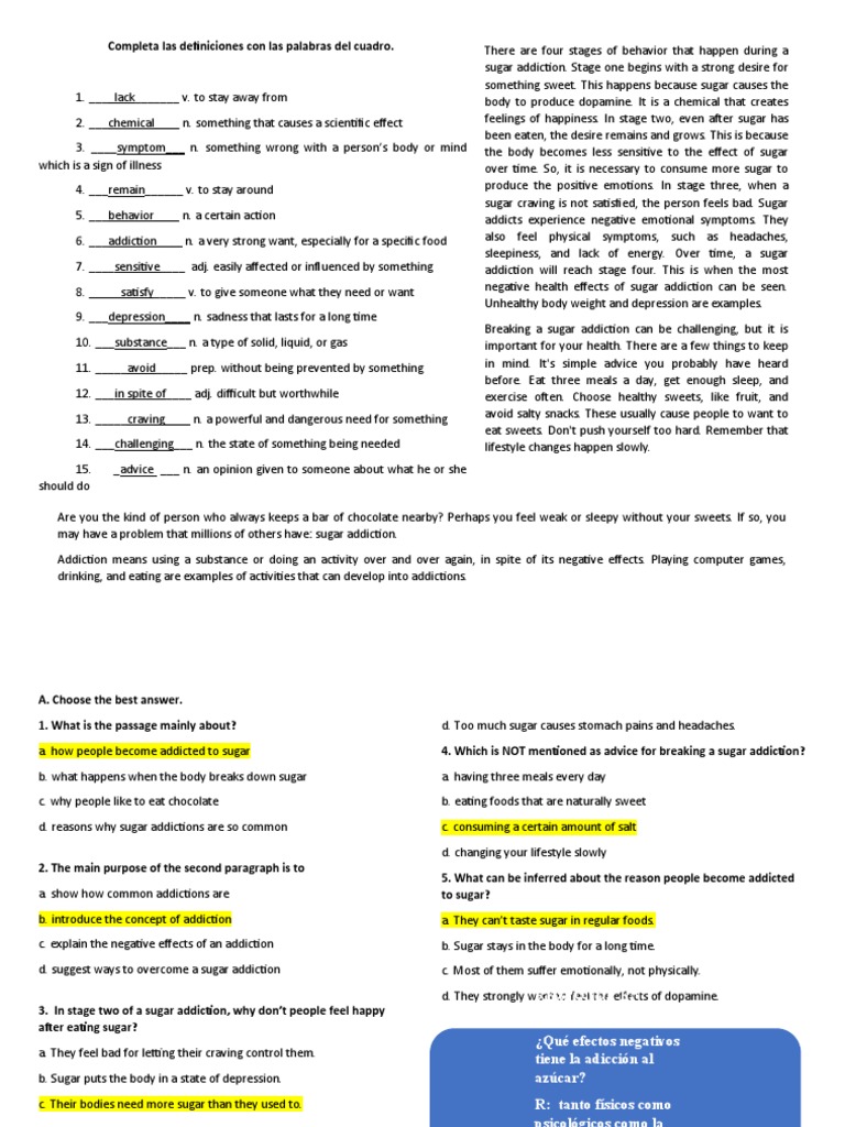 Stages of Sugar Addiction | PDF | Food Addiction | Candy