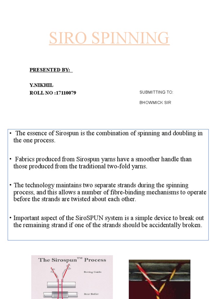 Siro Spinning | PDF
