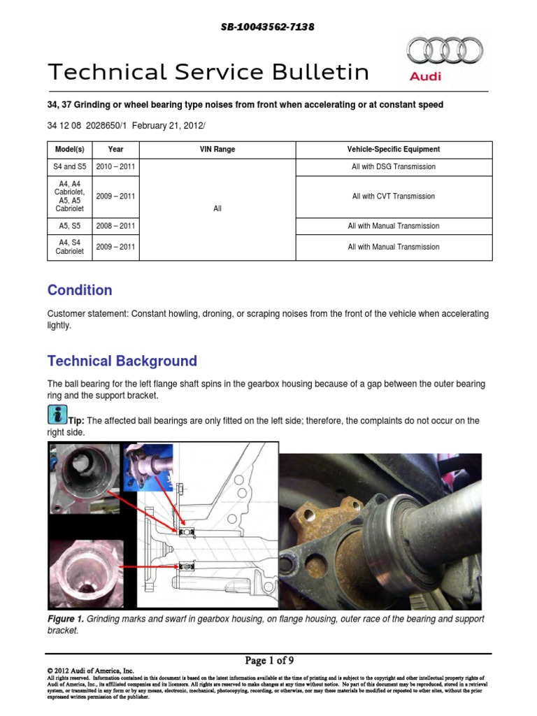 Technical Service Bulletin: Condition | PDF | Transmission (Mechanics ...