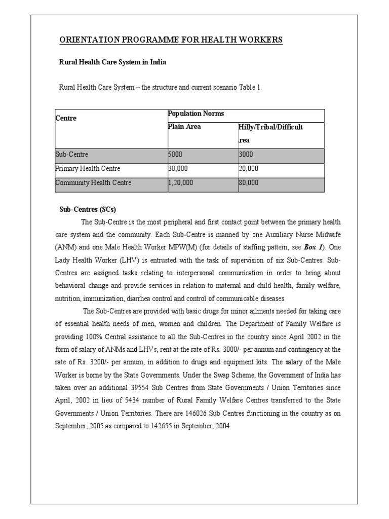 Orientation Programme | PDF | Health Care | Health Economics