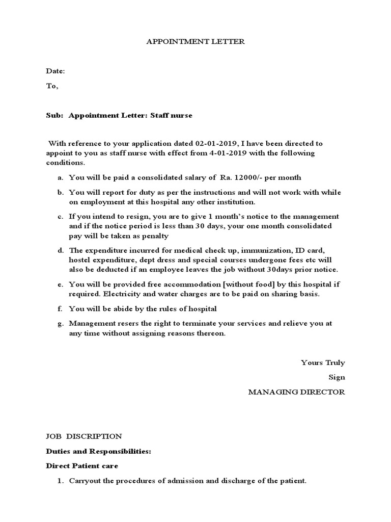 Appointment Letter | PDF | Patient | Surgery