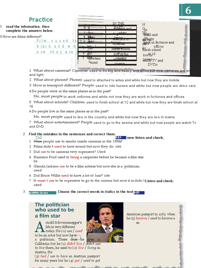 Used To Worksheet | PDF