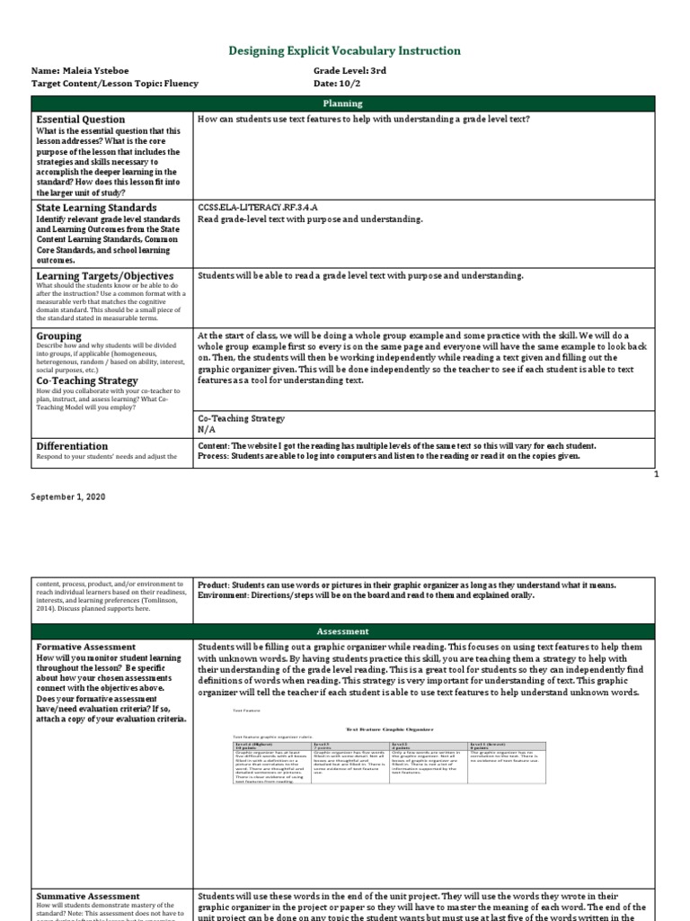 Designing Explicit Vocabulary Instruction Prince Final | PDF ...