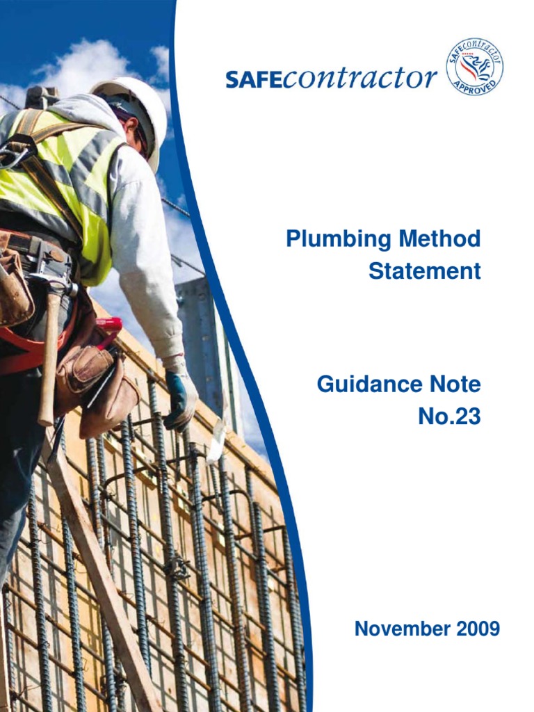 Plumbing Method Statement: November 2009 | PDF | Safety | Valve