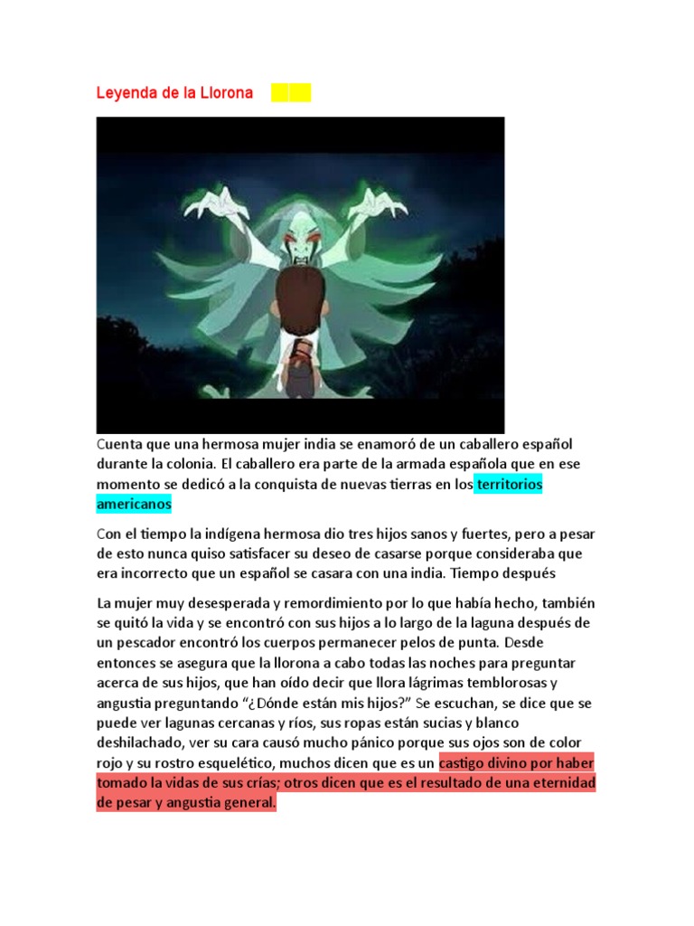 Leyenda de La Llorona | PDF