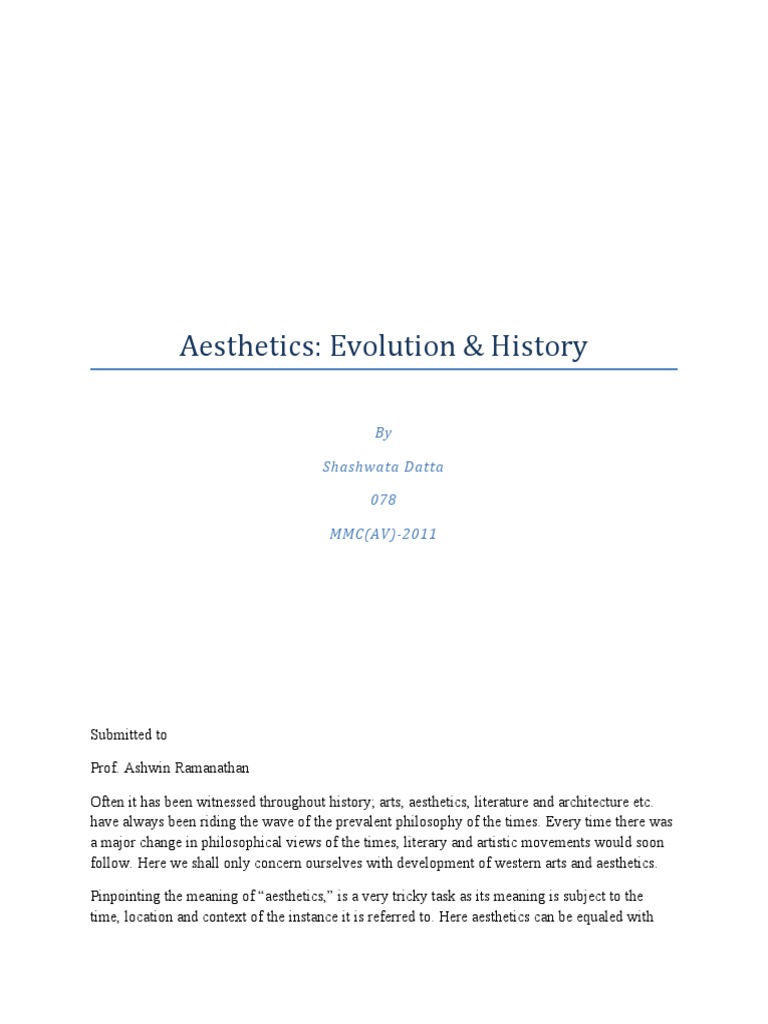 Evolution of Aesthetics in History | PDF | Renaissance | Italy