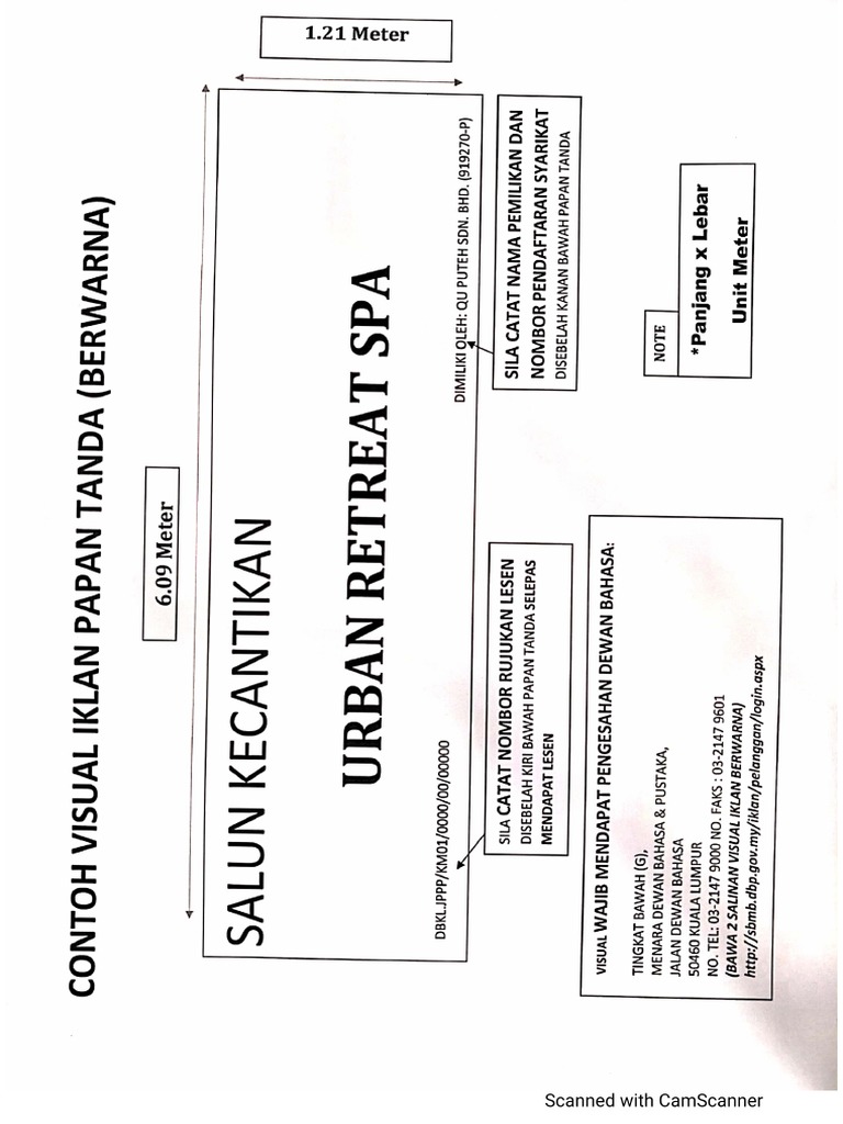 Contoh Visual Iklan Papan Tanda Premis | PDF