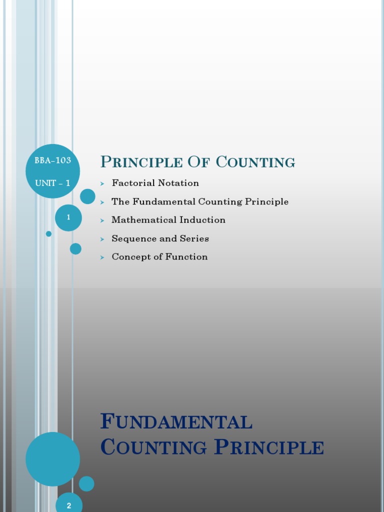 Fundamental of Counting Principle | PDF | Multiple Choice | Numbers