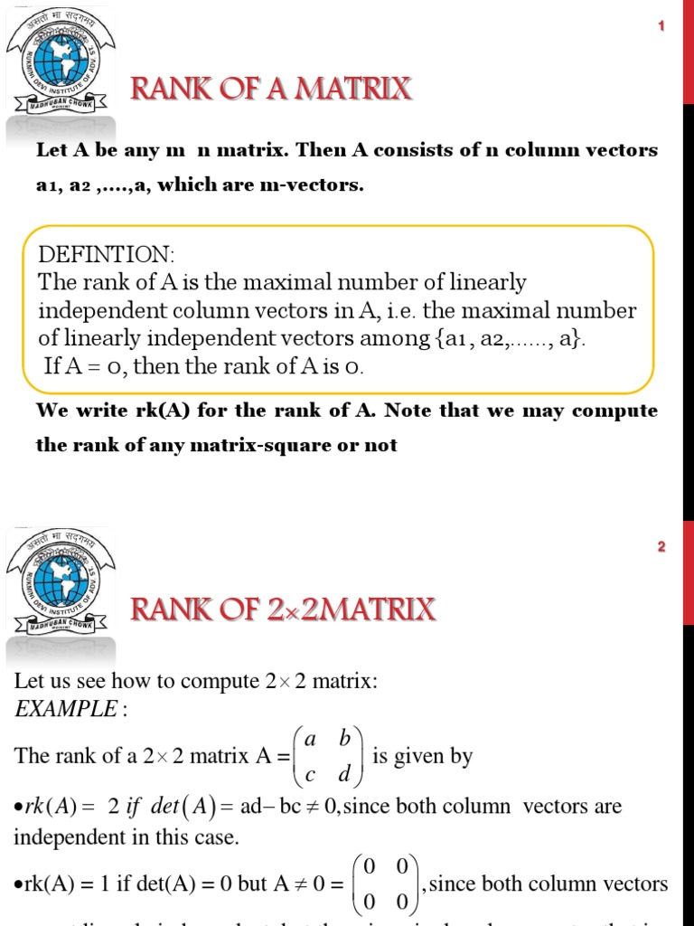 Matrix 3 | PDF | Matrix (Mathematics) | Mathematical Analysis