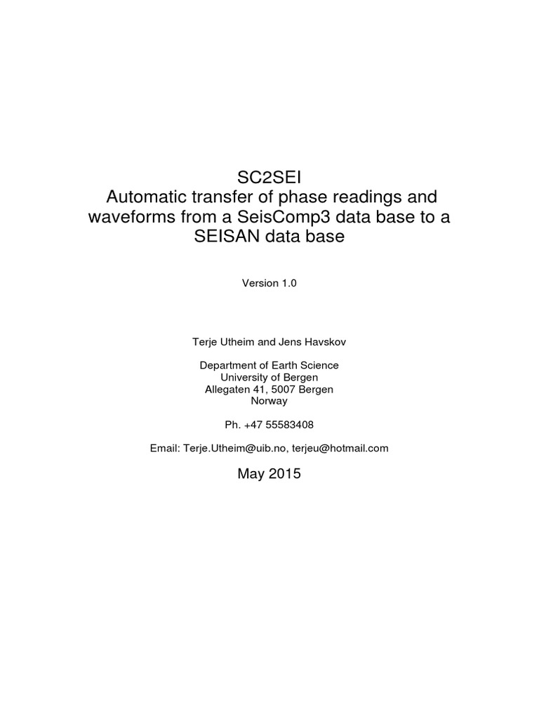 Sc2Sei Automatic Transfer of Phase Readings and Waveforms From A ...