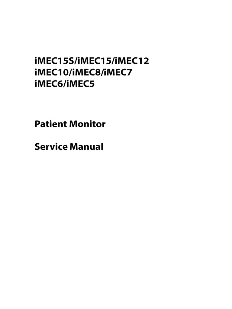 iMEC - Service Manual - V7.0 - EN | Download Free PDF | Electrical ...