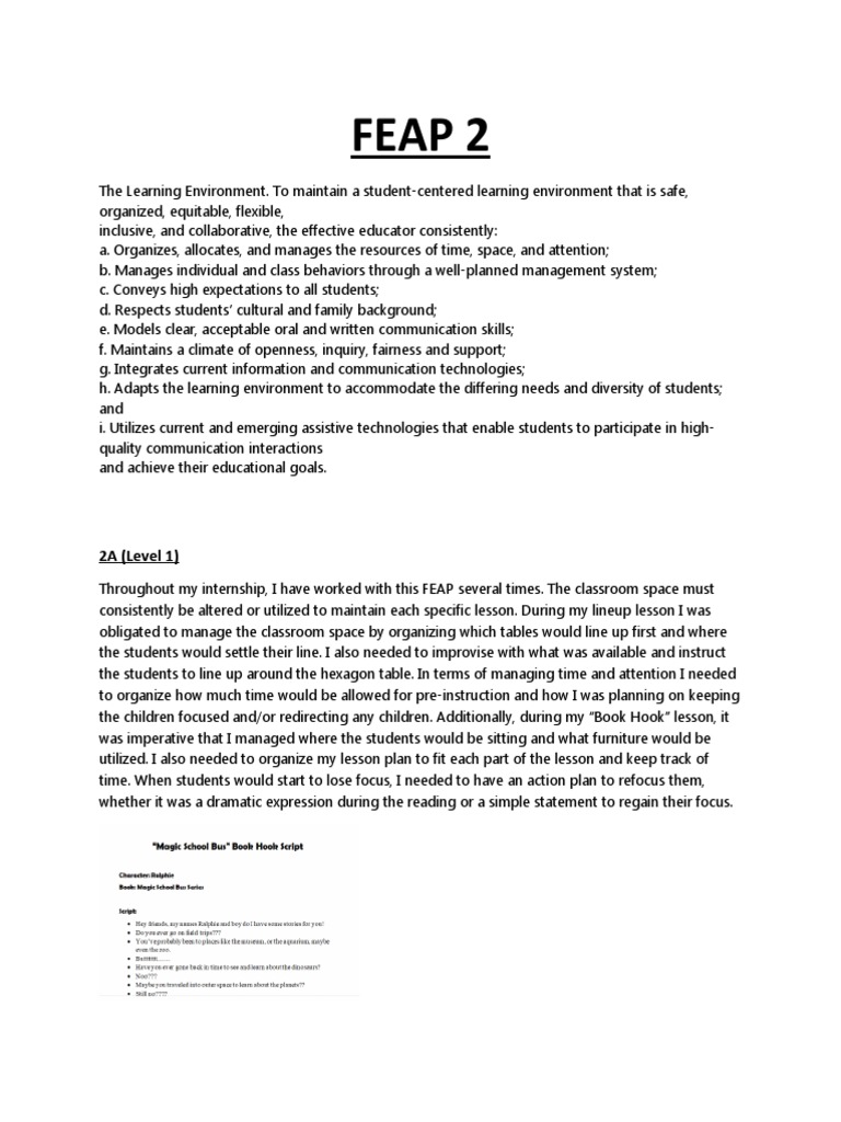 Feap 2 Weebly | PDF | Classroom | Lesson Plan