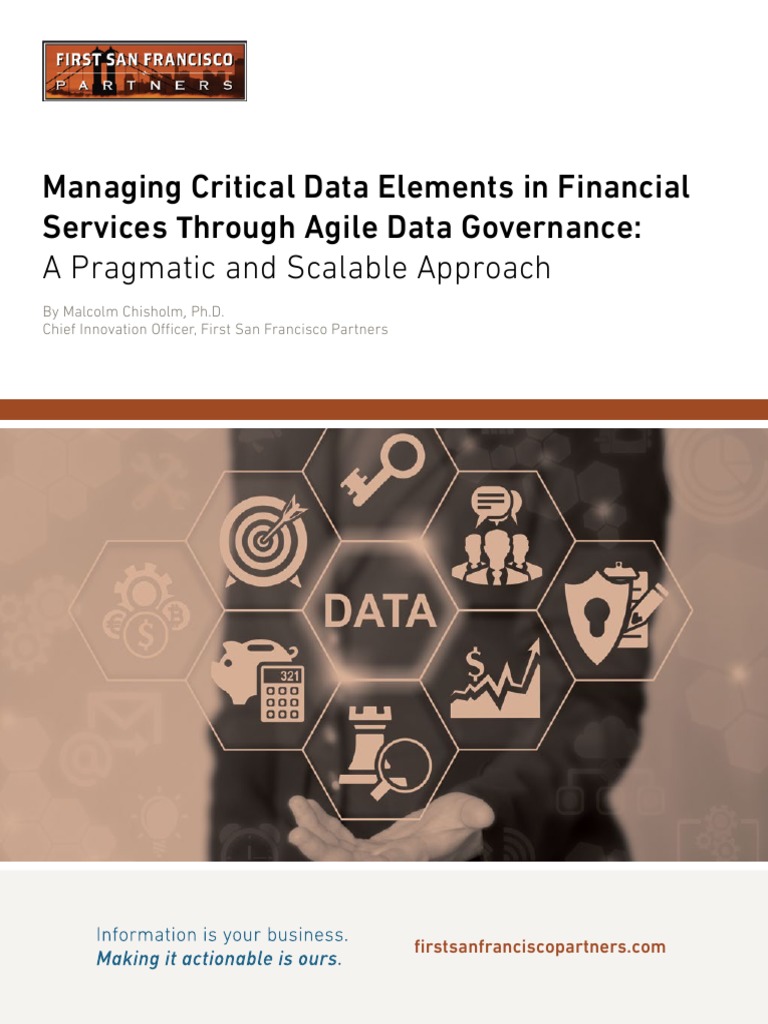 Managing Critical Data Elements Financial Services First San Francisco ...
