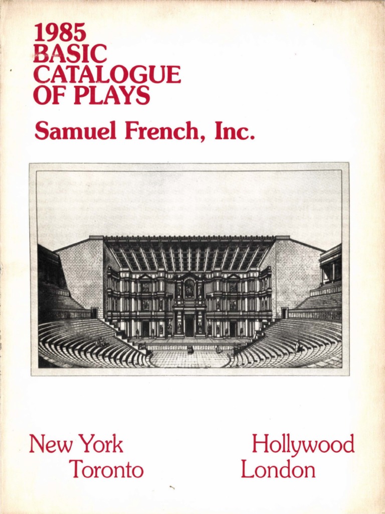 1985 Basic Catalogue of Plays Samuel French, Inc. | PDF | Mail ...
