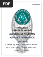 Sintesis de Alumbre de Potasio | PDF | Átomos | Compuestos químicos