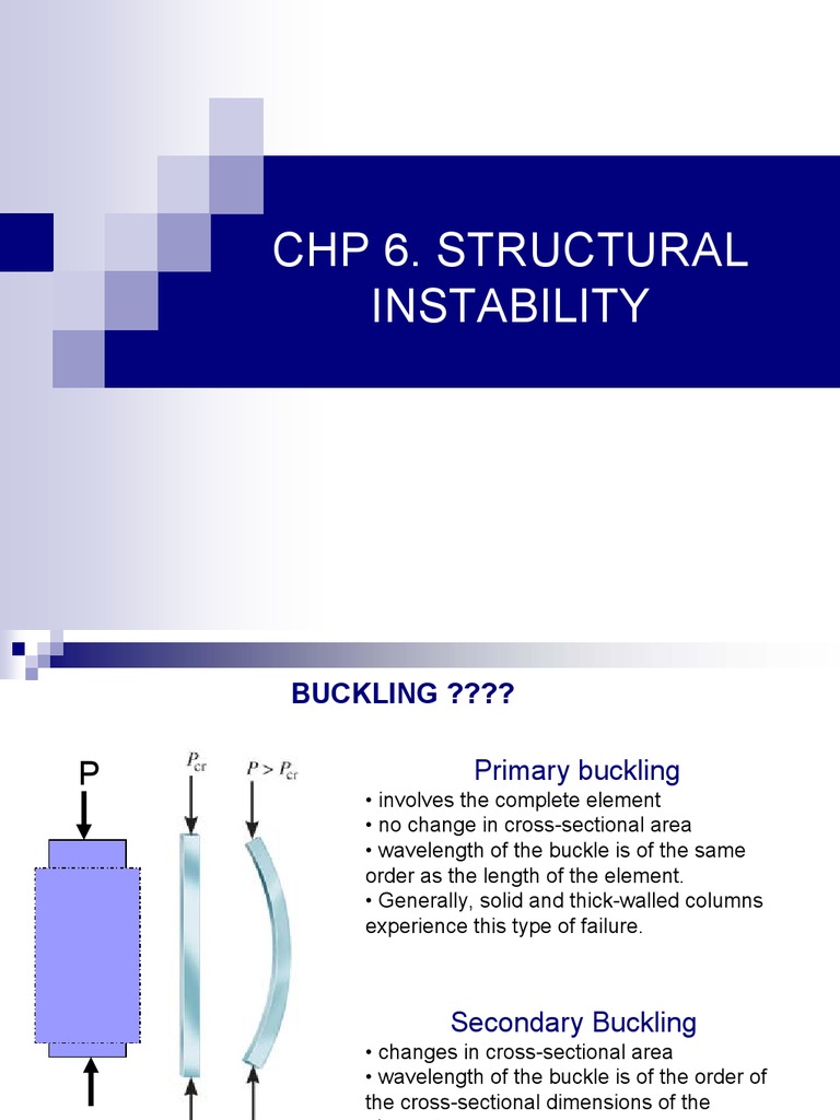 CHP 6. Structural Instability | PDF | Buckling | Bending