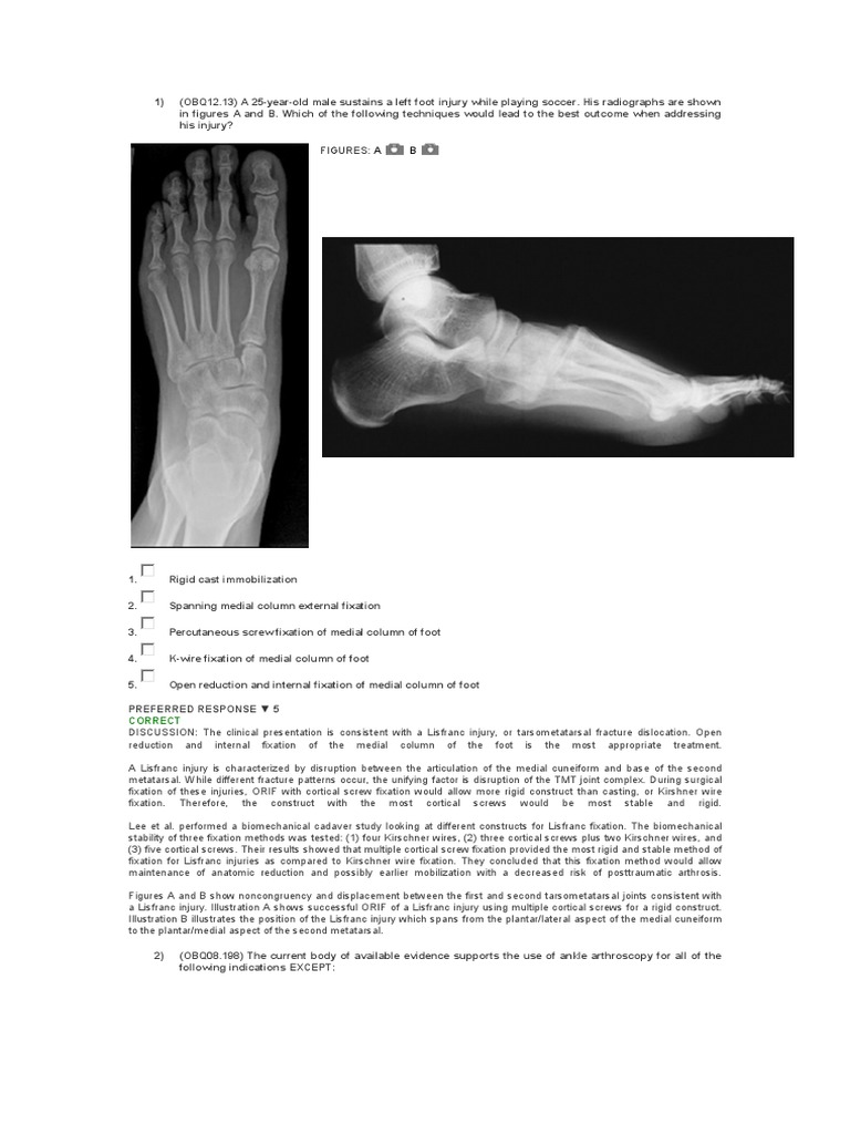 Orthobullets Foot and Ankle | PDF | Ankle | Foot