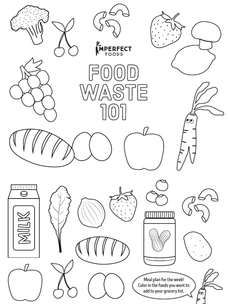 Food Waste Prevention Coloring Guide | PDF