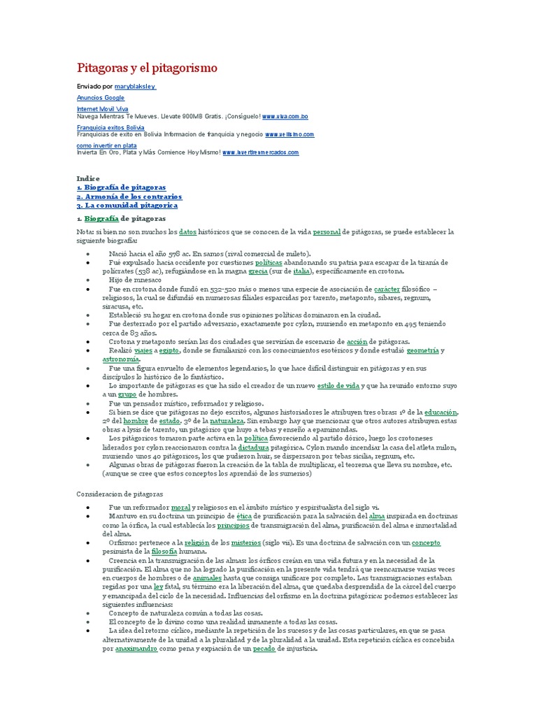 Pitagoras y El Pitagorismo | PDF | Karl Marx | Friedrich Engels