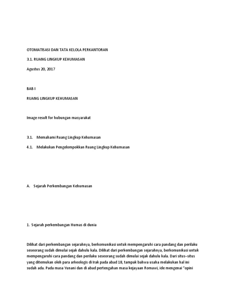 Humas | PDF | Ilmu Sosial