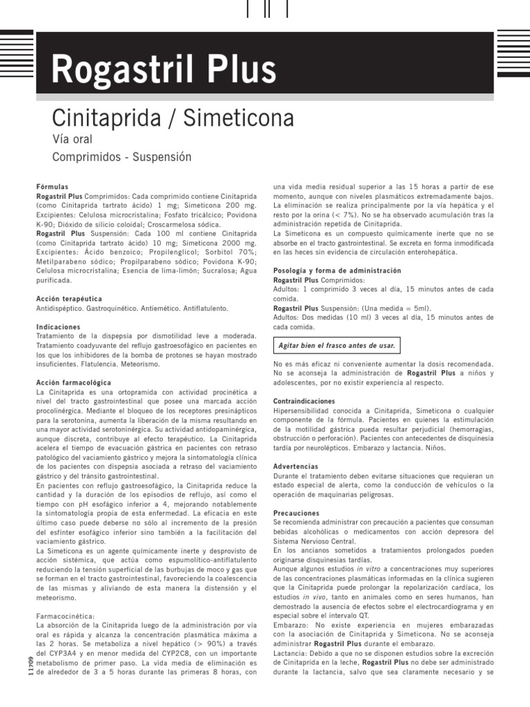 ROGASTRIL PLUS Comp-Susp 11709 | PDF | Tableta (Farmacia ...