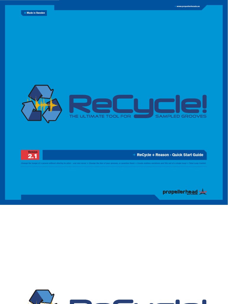 ReCycle+Reason QuickStart | PDF | Synthesizer | Entertainment (General)