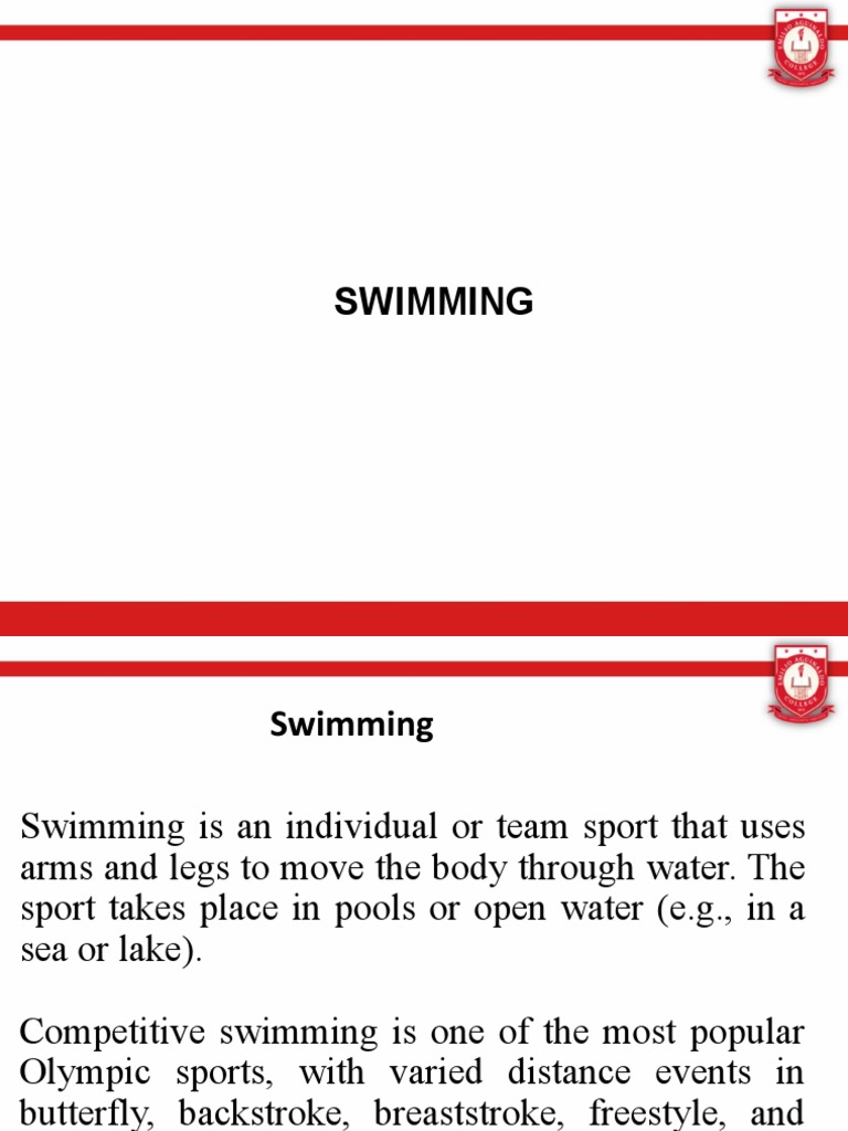 Swimming | PDF | Swimming (Sport) | Swimming