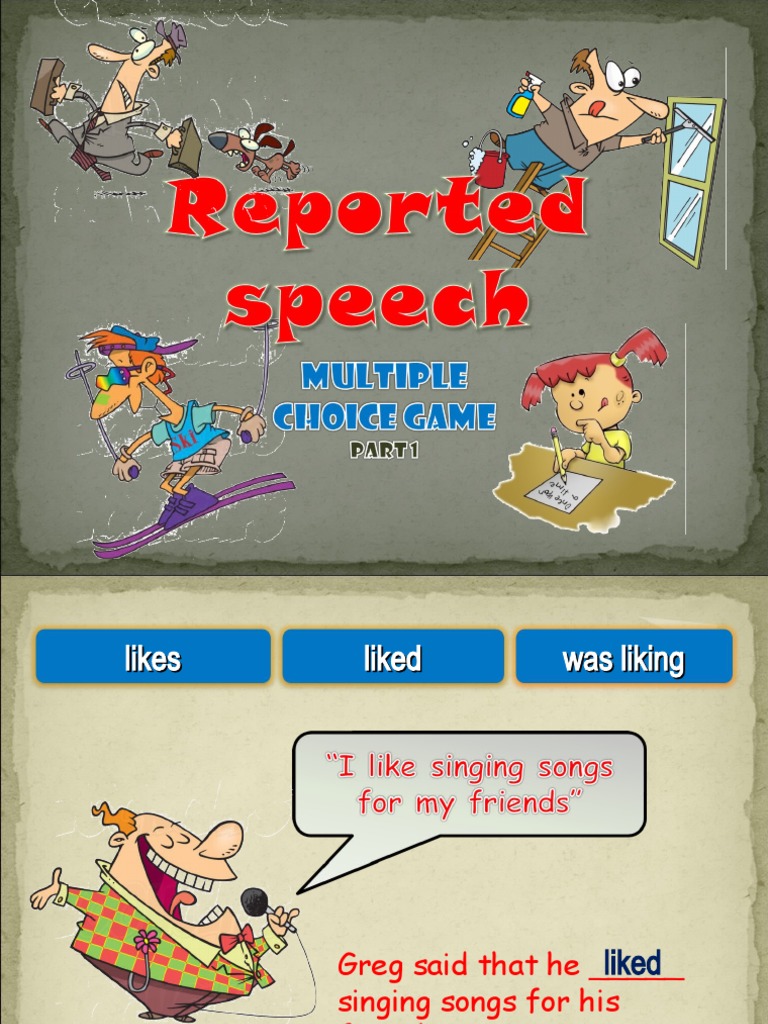 Reported Speech Fun Activities | PDF