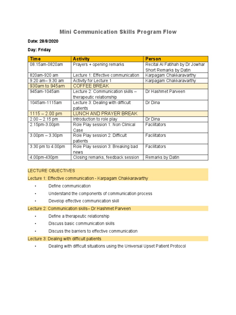 Comms Skills Aug Program Flow | PDF | Career & Growth