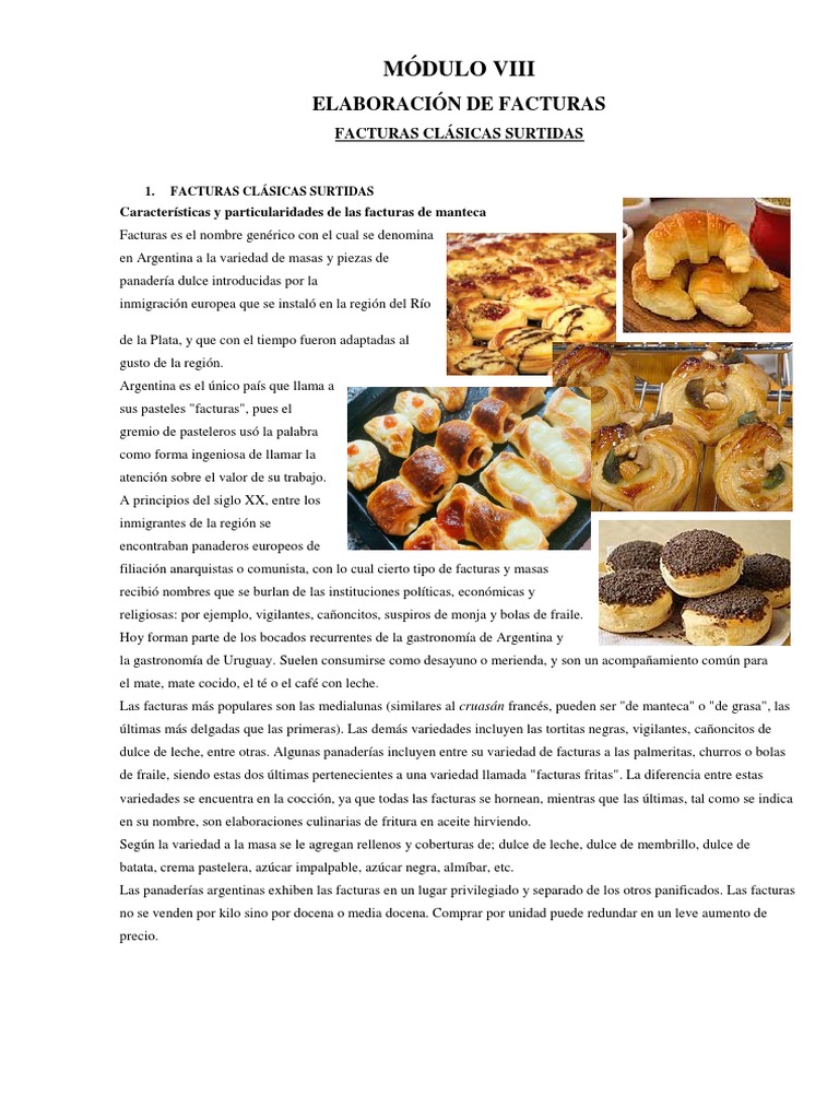 1 - Facturas Clásicas Surtidas | PDF | Postres | Alimentos