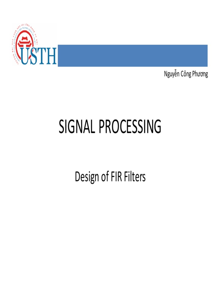 Lec 9 | PDF | Filter (Signal Processing) | Low Pass Filter