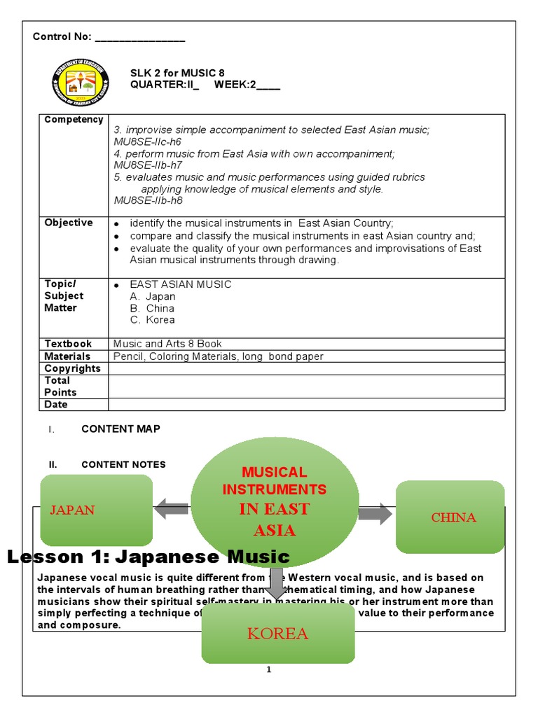 Lesson 1: Japanese Music: in East Asia | PDF | Musical Instruments ...