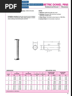 Dowel Pin Sizes and Shear Strength Chart | PDF