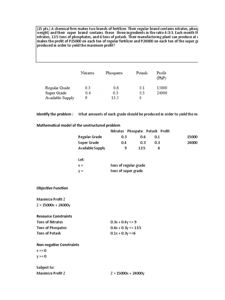 Identify The Problem: Mathematical Model of The Unstructured Problem ... Identify The Problem: Mathematical Model of The Unstructured Problem ...