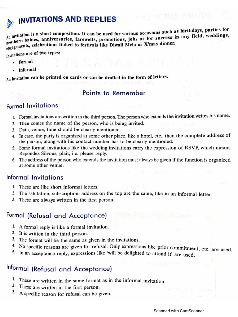 Invitation - Full Notes PDF | PDF