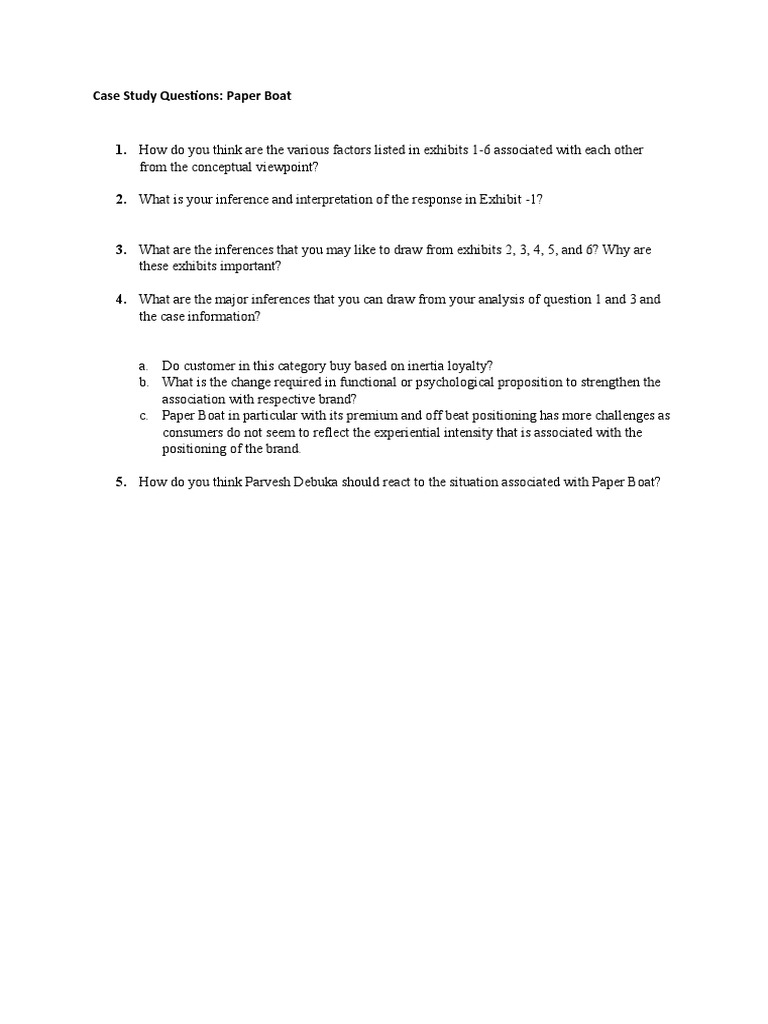 Case Study 1 Question | PDF