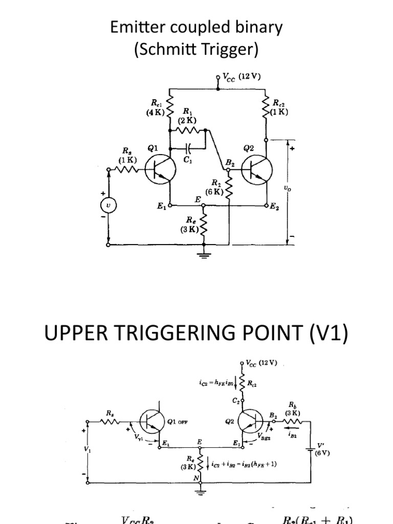Emitter Coupled Binary (Schmitt Trigger) | PDF